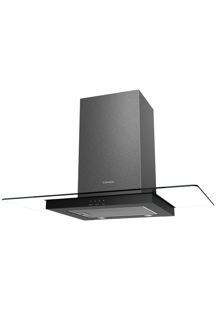 Canopy rangehood in black, stainless steel or glass | Getstuff ...
