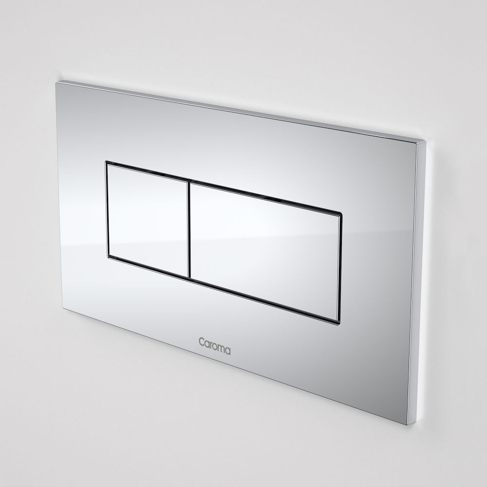 Caroma Invisi Series II® Rectangle Dual Flush Plate & Buttons (Metal ...