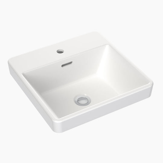 Clark Square Inset Basin with Tap Landing 400mm (1 Tap Hole) - CL40013 ...
